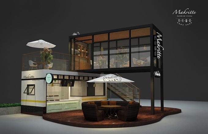 20 GP Prefabricated Shipping Container Coffee Shop Drive Thru