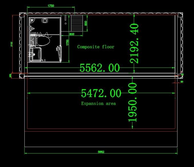 Compound Floor Steel Keel 20hc Prefab Shipping Container House